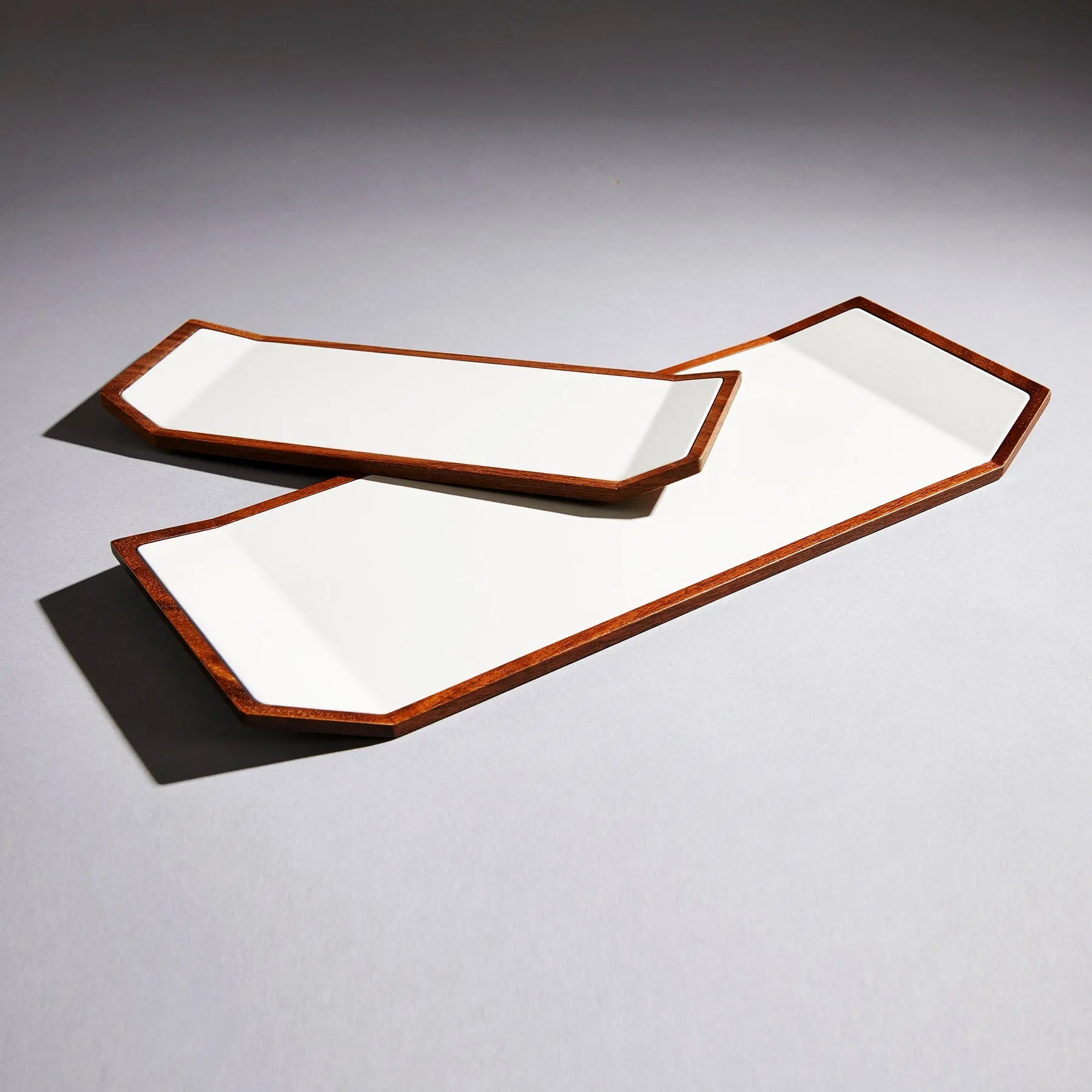Zogan Tray | Handcrafted Porcelain and Walnut Serveware